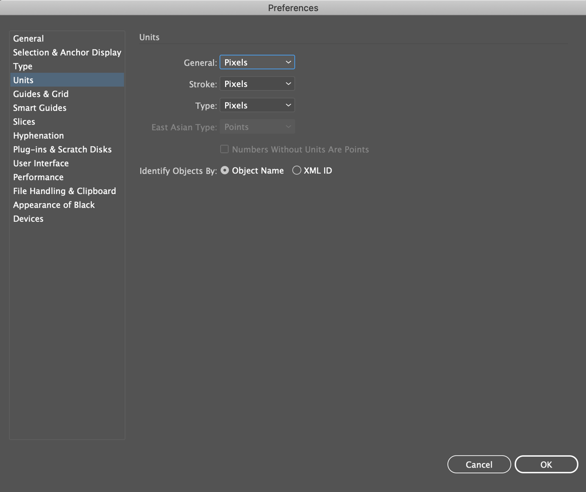 How to set units in Datylon for Illustrator?