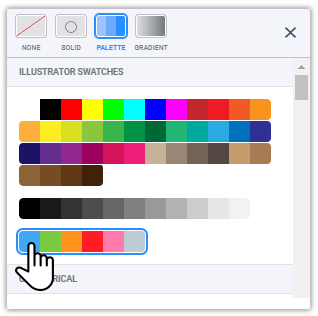 How to use color palettes for data-driven coloring of charts