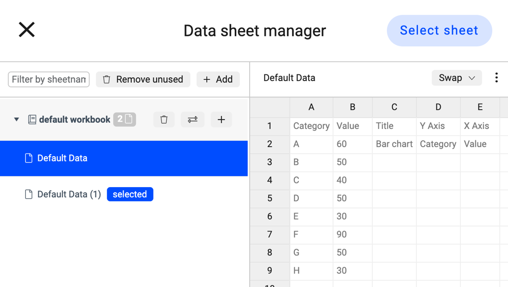 How to create chart titles in Datylon for Illustrator