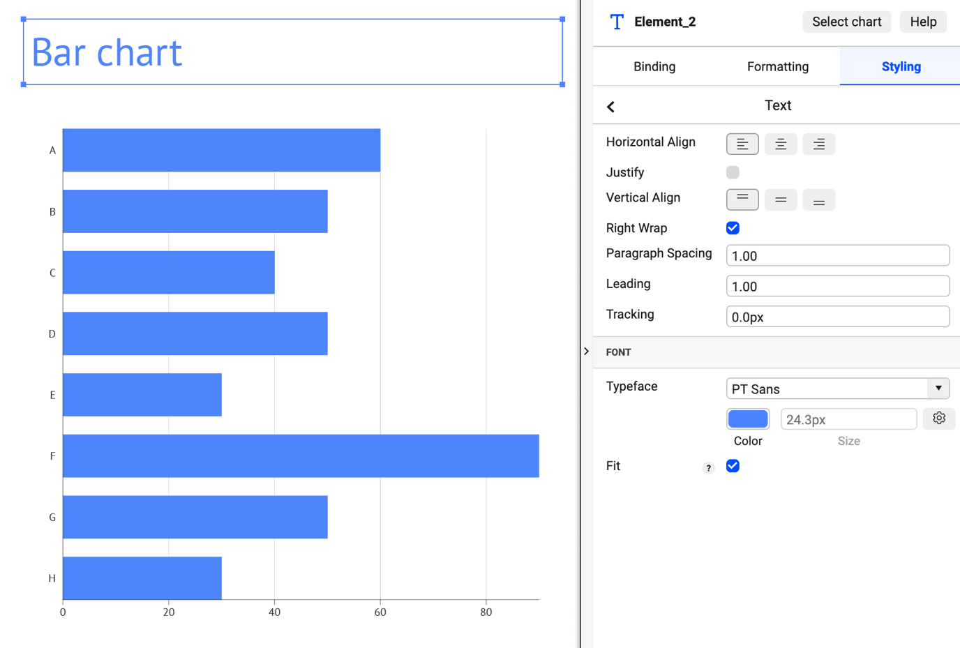 How to create chart titles in Datylon for Illustrator